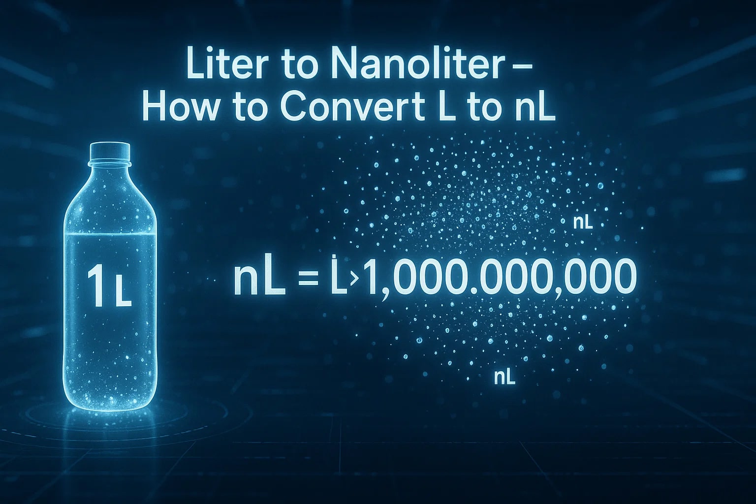 Liter-zu-Nanoliter-Umrechner - JetCalculator