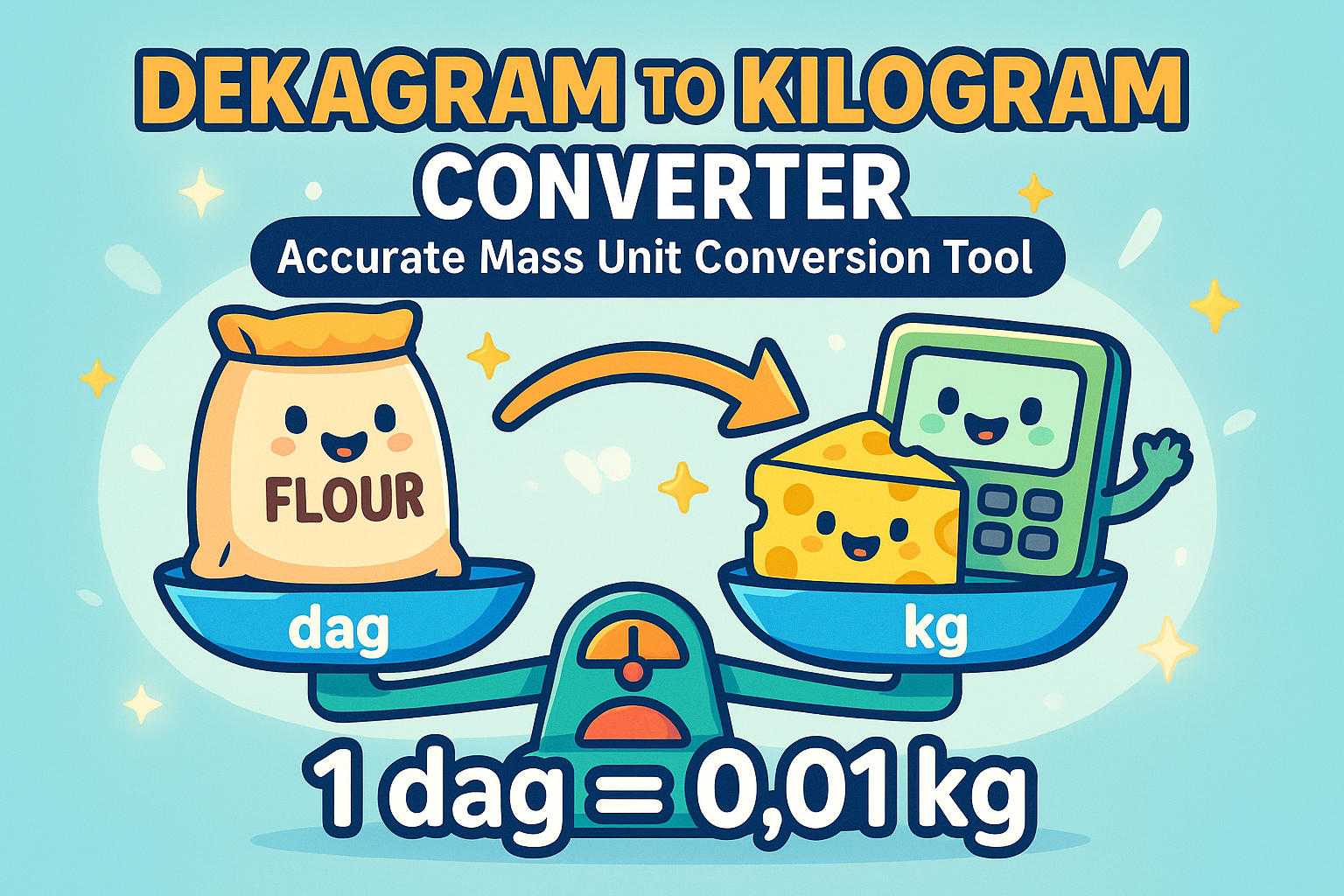Dekagramm-zu-Kilogramm-Konverter - JetCalculator